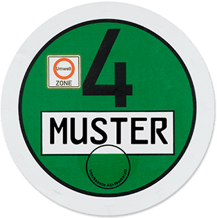 Grüne Feinstaubplakette | Umweltplakette online kaufen
