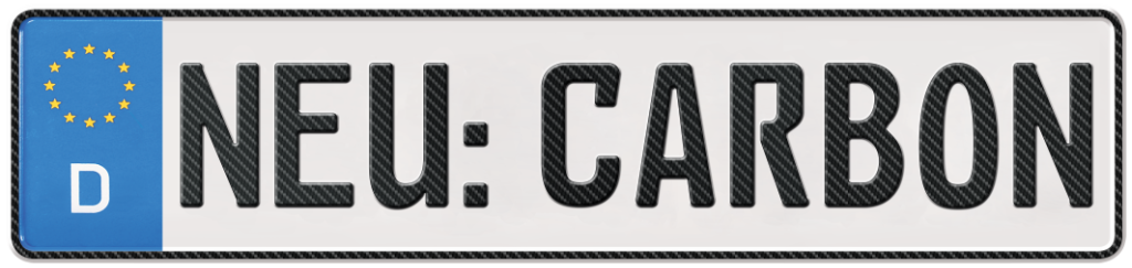 Carbon-Kennzeichen kaufen & online bestellen | Kroschke Shop